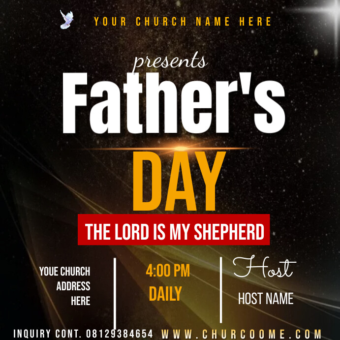 Father's day church flyer Template | PosterMyWall