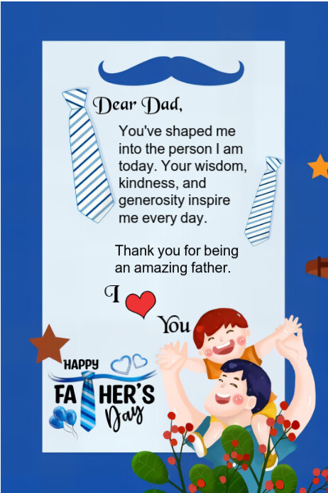 Father's Day letter Template | PosterMyWall