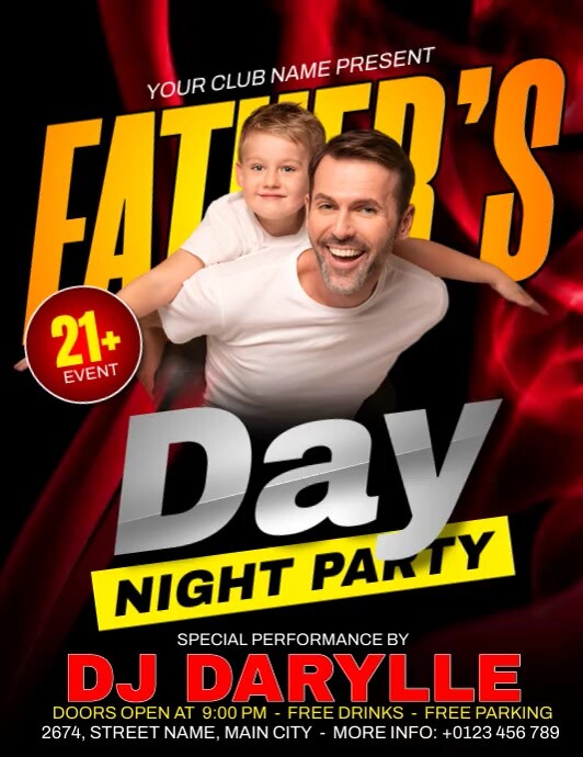 Father's Day Night Party Template | PosterMyWall