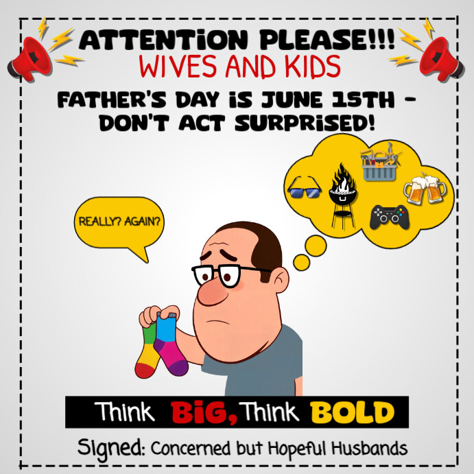 Father's Day reminder Template | PosterMyWall