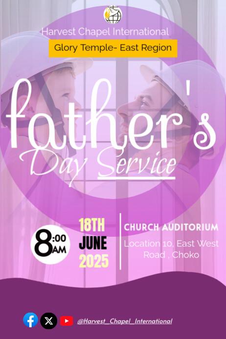 father's Day service poster Template | PosterMyWall
