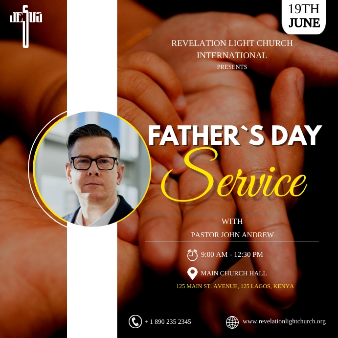 FATHER`S DAY SERVICE POSTER Template | PosterMyWall