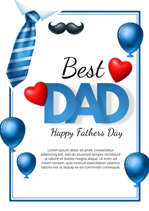 Father’s Day card design Template | PosterMyWall
