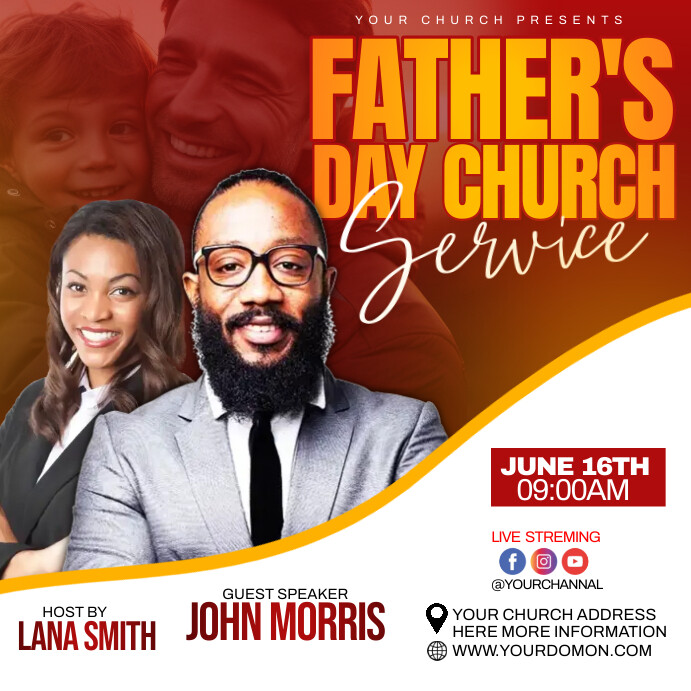 Father’s day church flyer Template | PosterMyWall