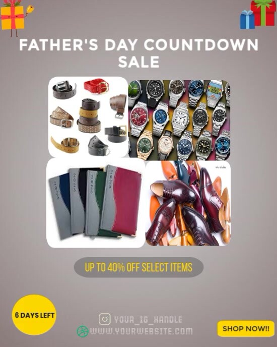 Father’s Day Countdown Deal Template | PosterMyWall