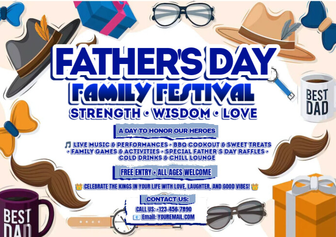Father’s Day Family Festival Extravaganza Template | PosterMyWall