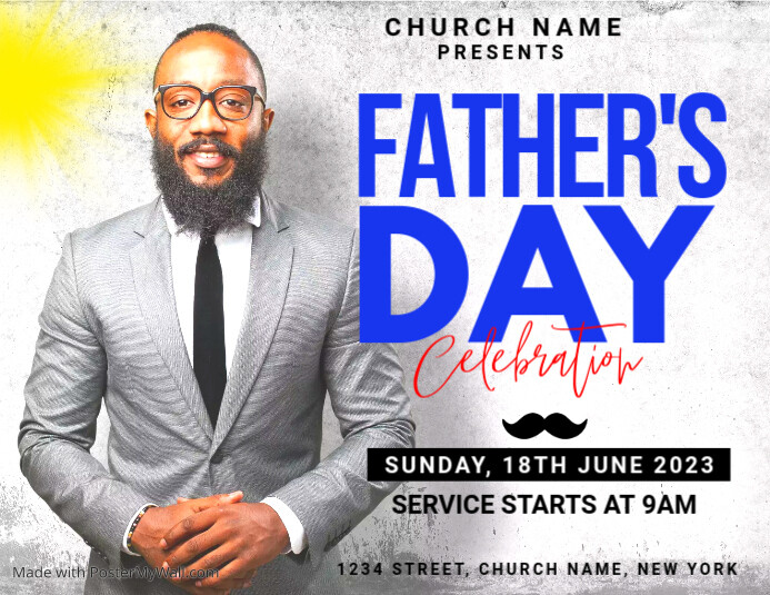 Copy of father's day, church service, fathers service | PosterMyWall