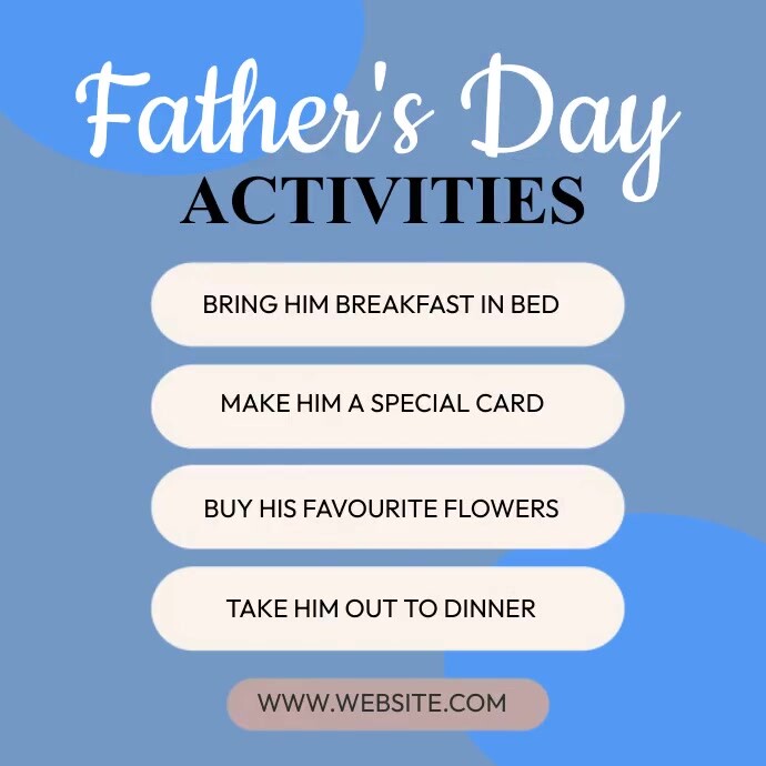 Father's Day Activities Template | PosterMyWall