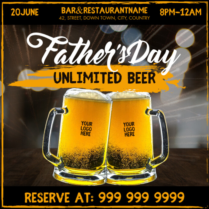 Father's Day Beer Post Template | PosterMyWall