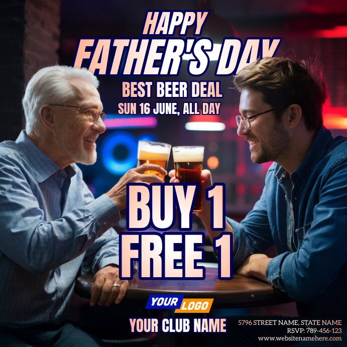 Father's Day Beer Special Offer Ad Flyer Template | PosterMyWall