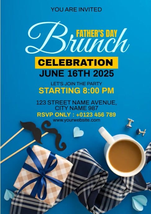Father's Day Brunch Ads Template | PosterMyWall