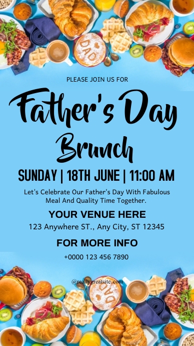 8+ Free Father's Day Brunch Tiktok Video Templates | PosterMyWall