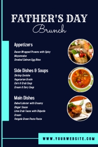 Fathers Day Menu Template | PosterMyWall