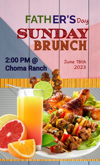 Father's Day BRUNCH Poster Template | PosterMyWall