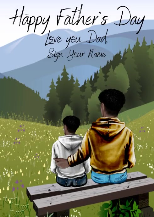 Father's Day Card from Son Template | PosterMyWall