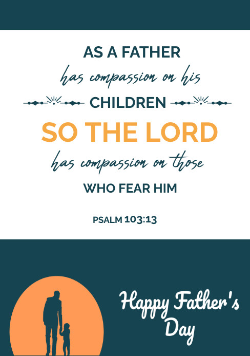 Father's Day card with bible verse Template | PosterMyWall