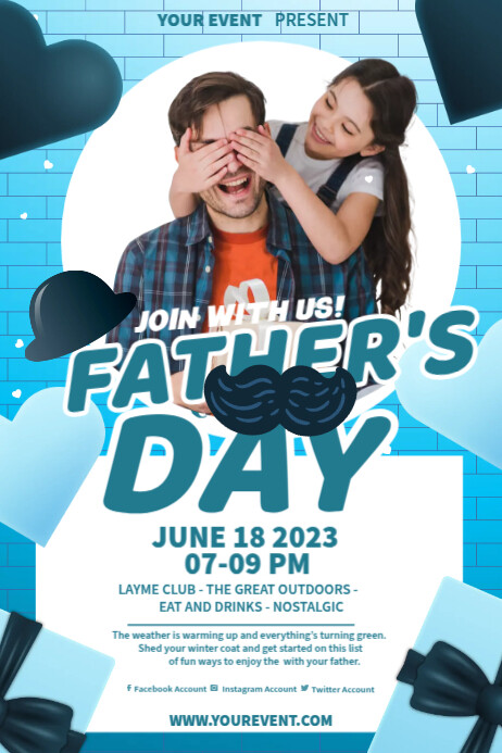 Father's Day Celebrate With Us Template | PosterMyWall