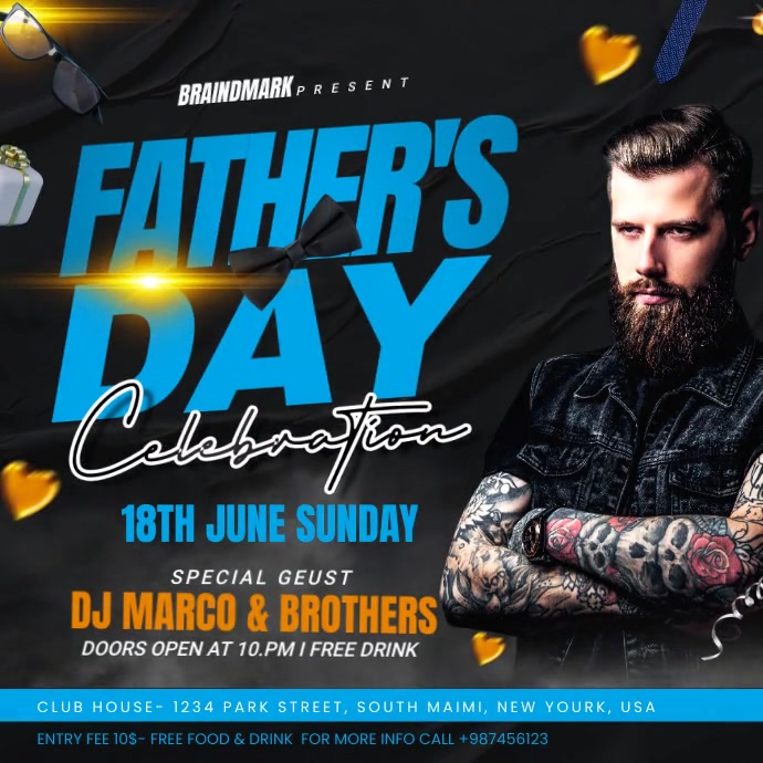 Father's day celebration Template | PosterMyWall