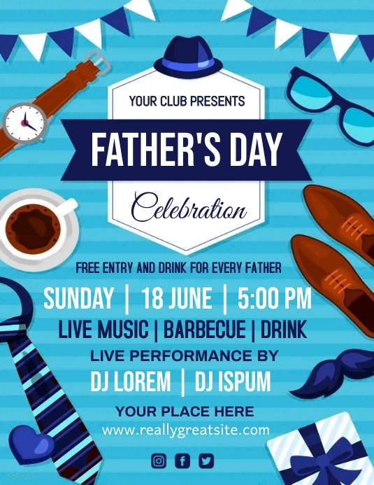 Father's day celebration flyer. Template | PosterMyWall