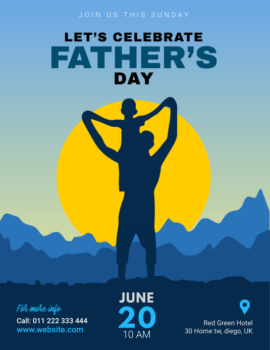 Father's Day Celebration Invitation Template | PosterMyWall