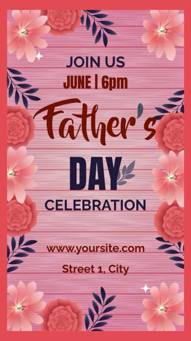 Father's Day Celebration Party Invitation Template | PosterMyWall