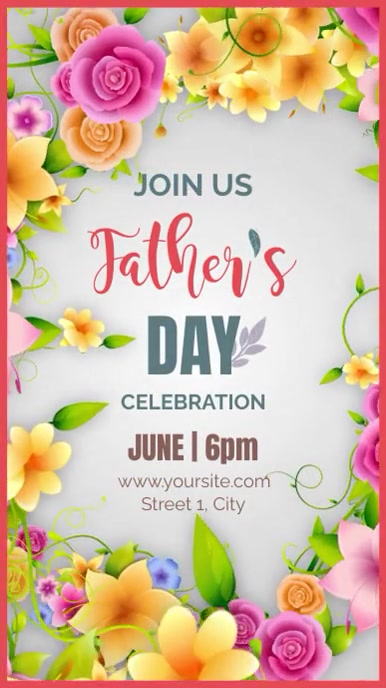 Father's Day Celebration Party Invitation Template | PosterMyWall
