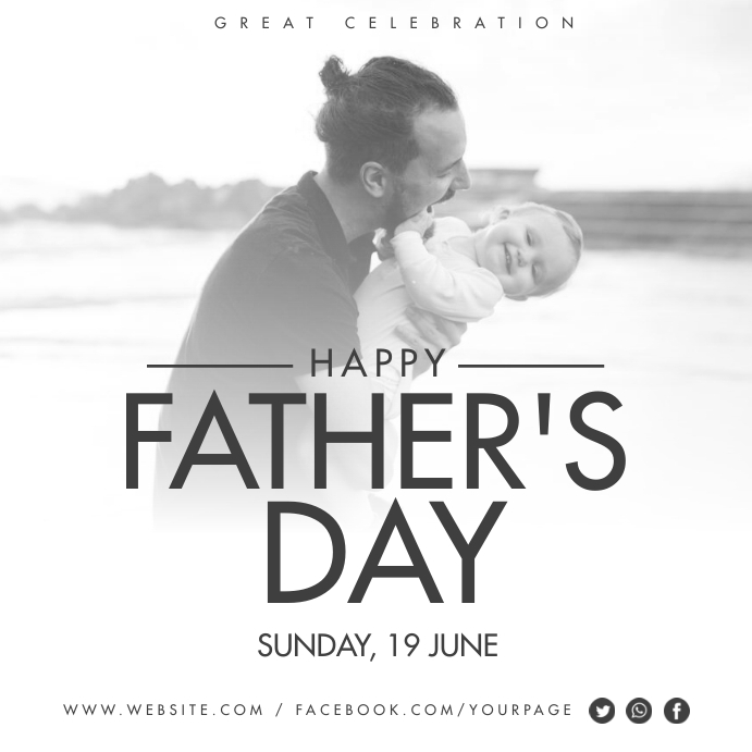 Father's Day Celebration Post Temp.. Template | PosterMyWall