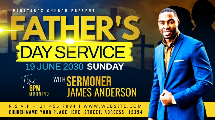 Father's Day Church Conference Template | PosterMyWall