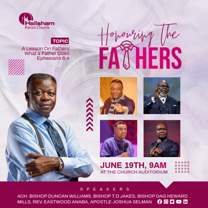 Father's Day Church Flyer Template | PosterMyWall