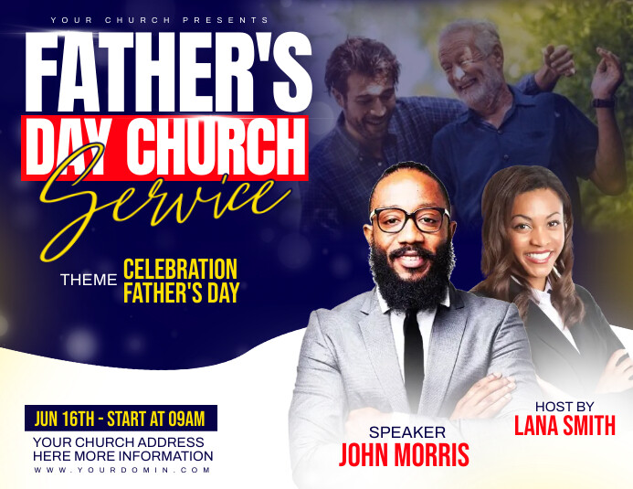 father's day church flyer Template | PosterMyWall