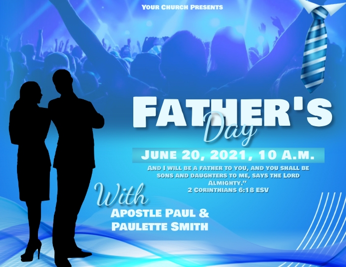 Father's Day Church Flyers Sunday Template | PosterMyWall