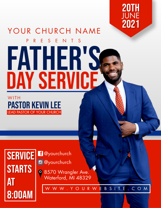 Copy of Father's Day Church Poster Template | PosterMyWall