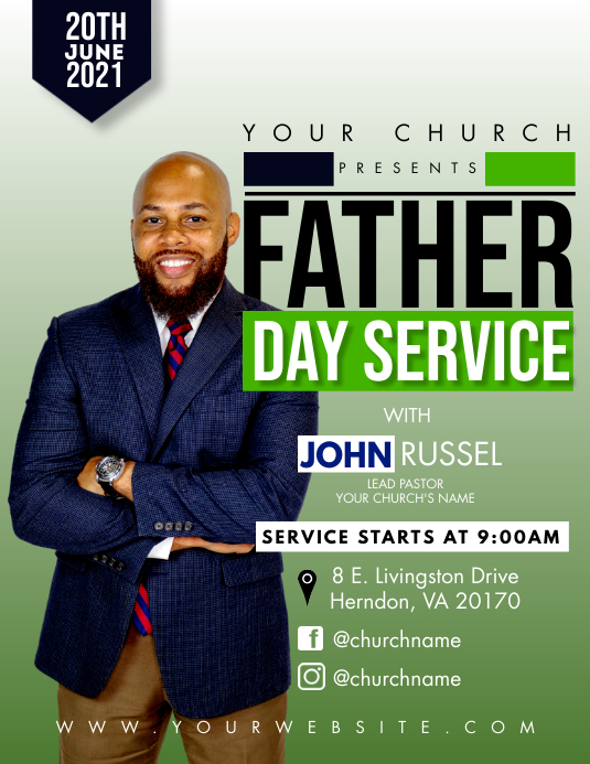 Copy of Father's Day Church Poster Template | PosterMyWall