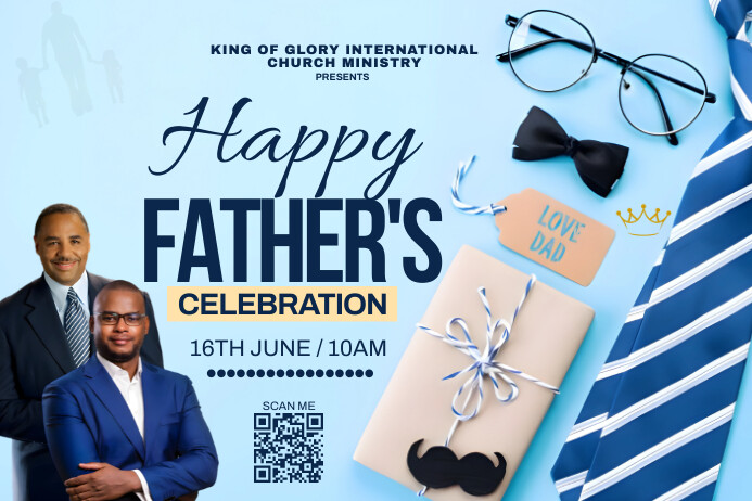 Father's Day Church Program Poster Templat | PosterMyWall