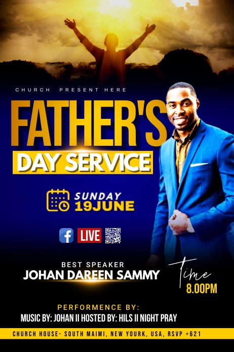 Copy of Father's Day Church service banner | PosterMyWall
