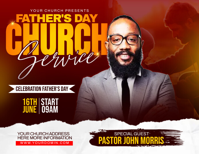 father's day church service Template | PosterMyWall