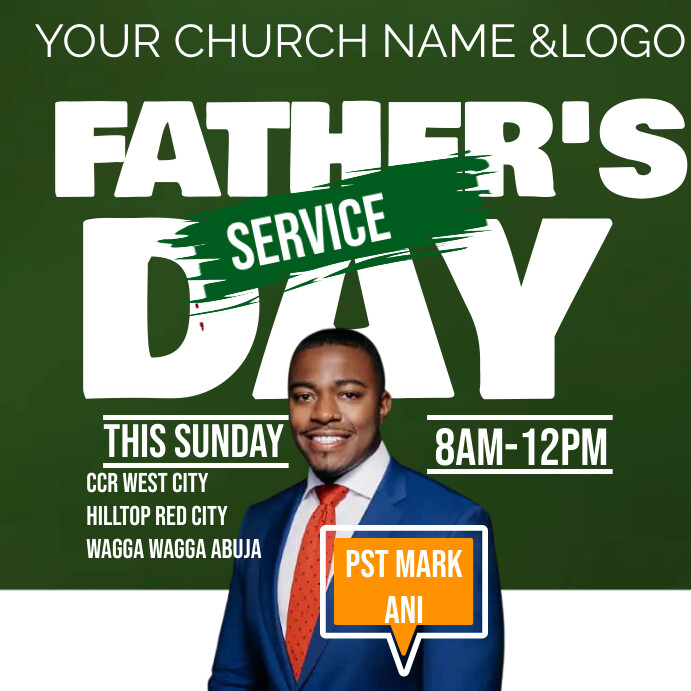 Copy of Father's Day Church service | PosterMyWall