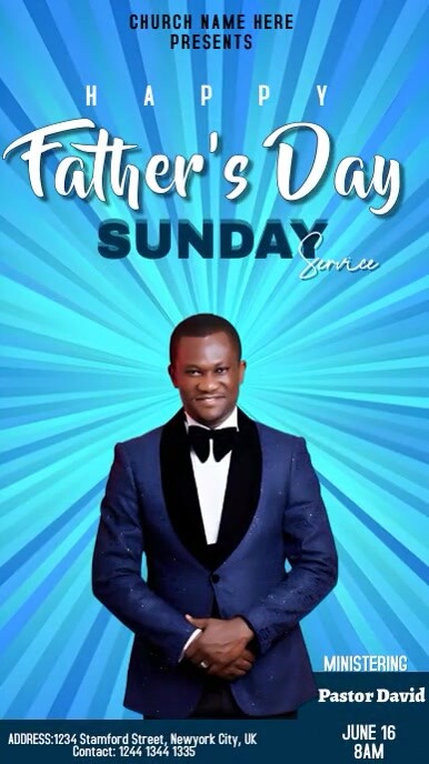 Father's day church service Template | PosterMyWall