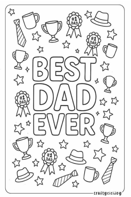 Father's day coloring Template | PosterMyWall