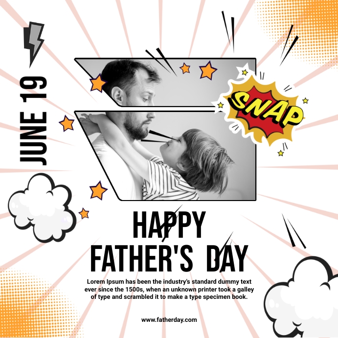 Father's Day Comics Theme Template | PosterMyWall
