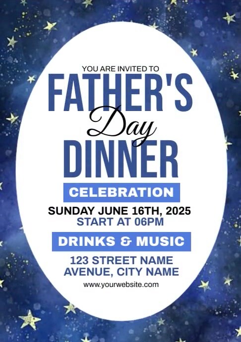 Father's Day Dinner Ads Template | PosterMyWall