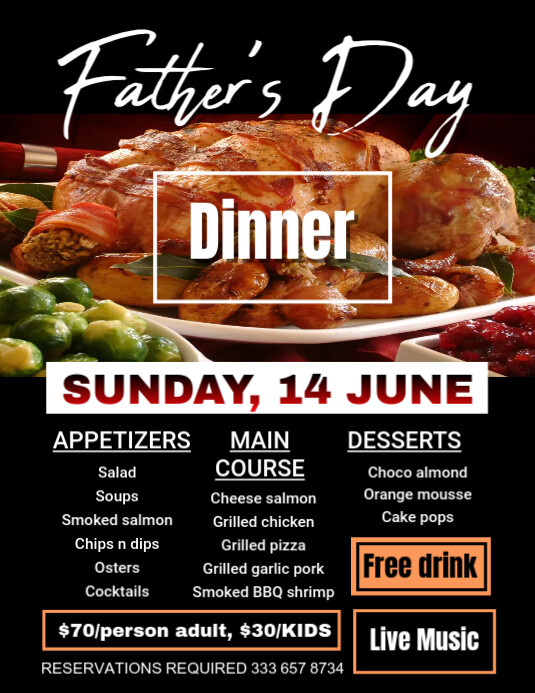 Copy of father's day dinner | PosterMyWall