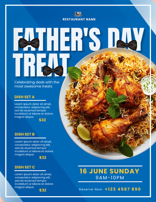 Copy of Father's Day Food Promo Template Flyer (us Le | PosterMyWall