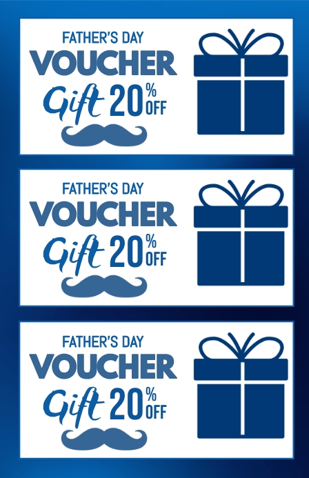 Father's day gift voucher template. | PosterMyWall