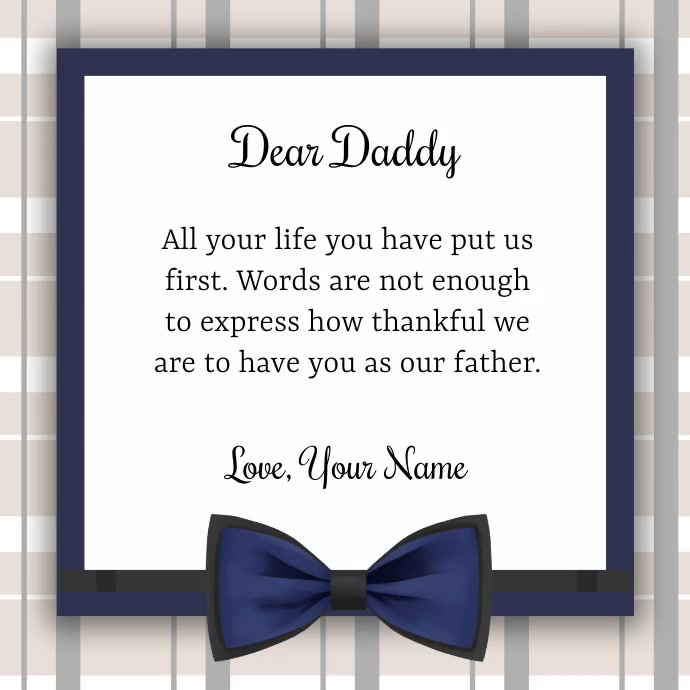 Copy of Father's Day Greeting | PosterMyWall
