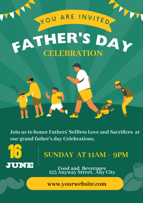 Father's Day Invitation Template | PosterMyWall