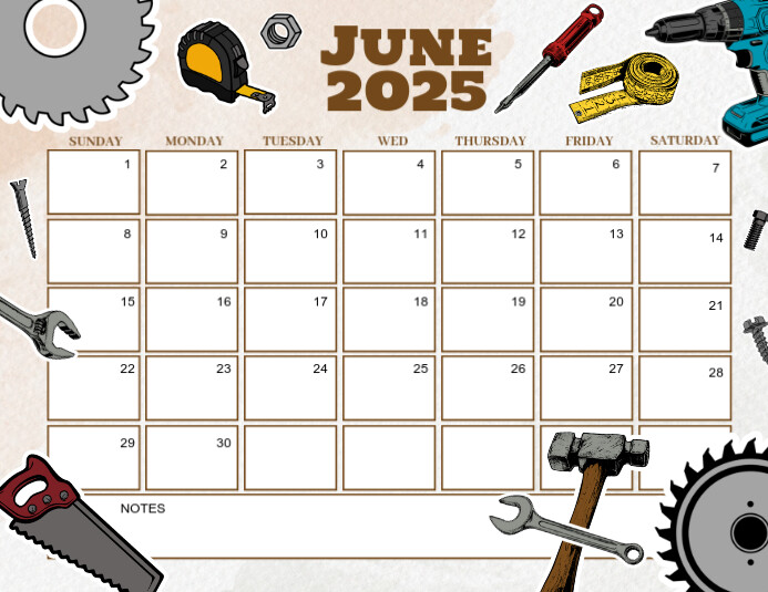 Copy of Father's Day June calendar 2025 | PosterMyWall