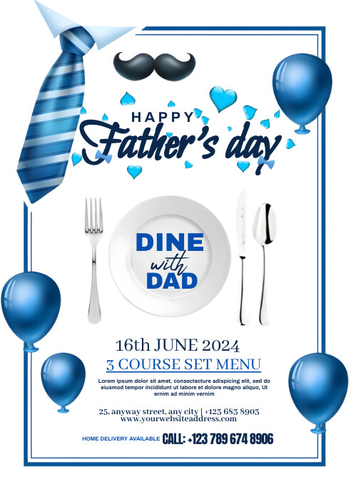 Father's Day Luncheon Template | PosterMyWall