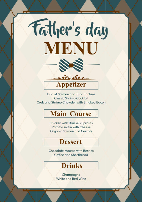Father's Day Menu Ads Template | PosterMyWall
