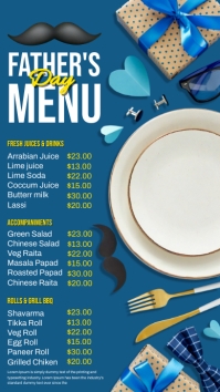 Father's Day Menu Template | PosterMyWall